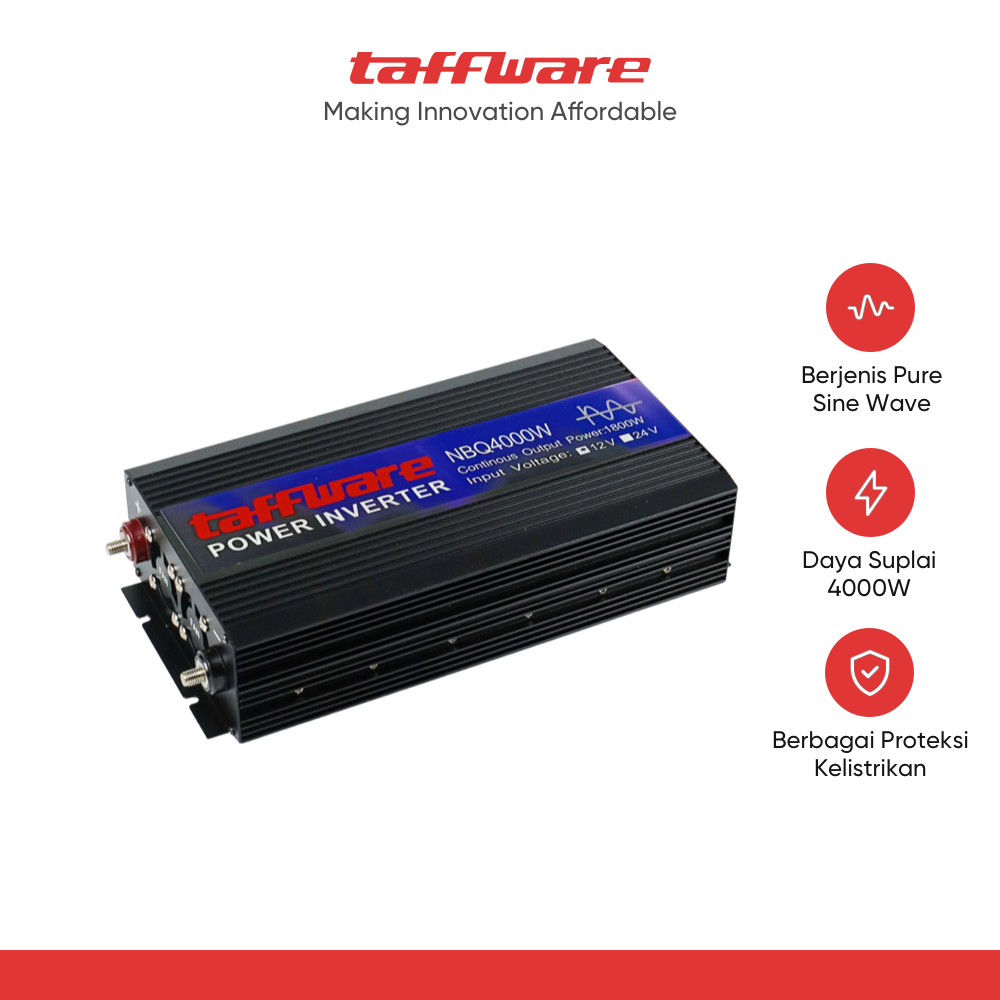 Jual Taffware Power Inverter Mobil Pure Sine Wave DC 12V to AC 220V 4000W - SY4000 | Shopee ...