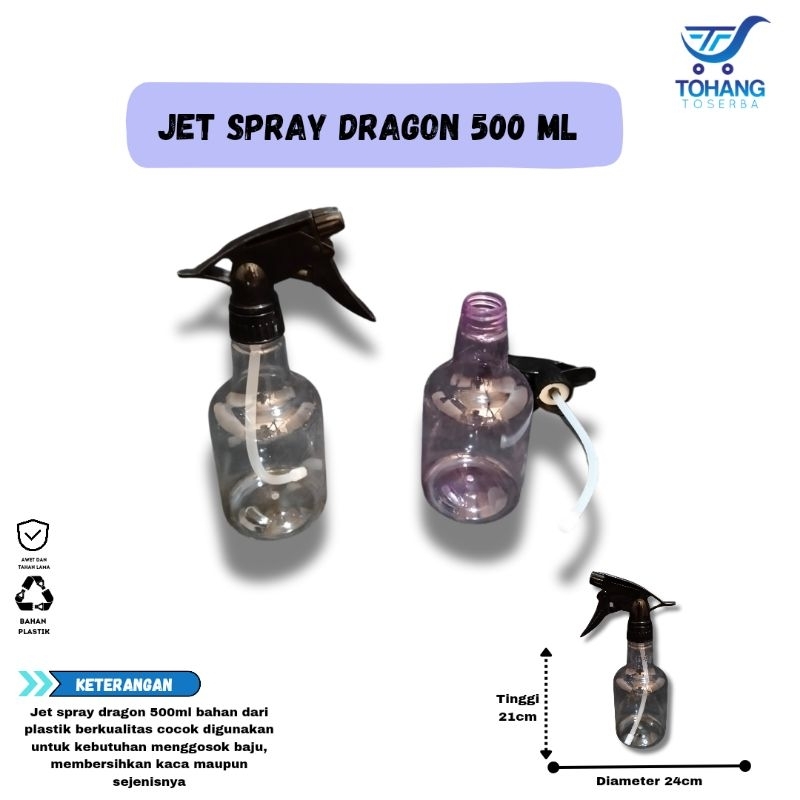 Jual Semprotan setrika Jet spray 500ml plastik , botol spray 500ml ...