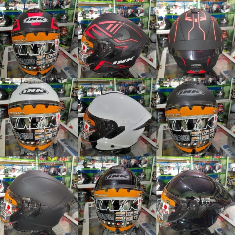Jual helm ink terra 2 solid || motif original ink | Shopee Indonesia