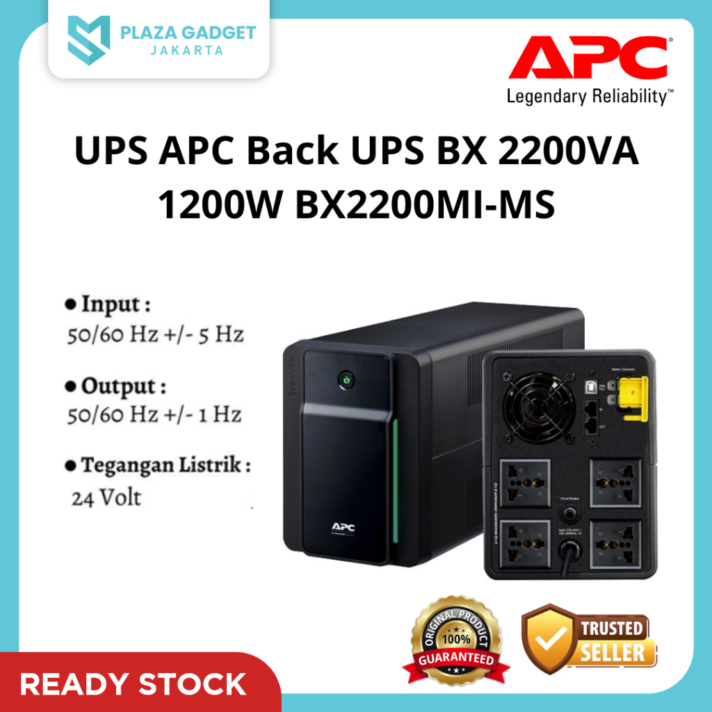 Jual UPS APC Back UPS BX 2200VA 1200W BX2200MI-MS - Garansi Resmi ...