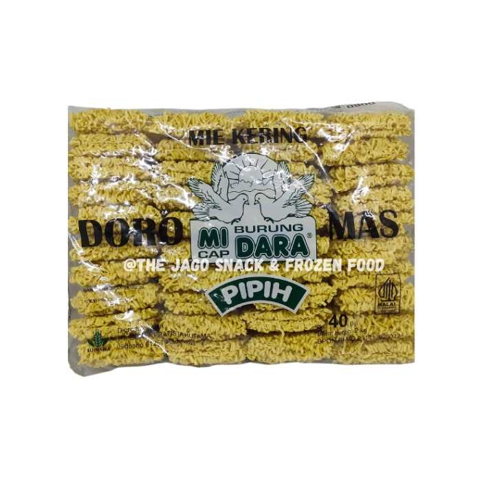 Jual Doromas Mie Telor Pipih Cap Burung Dara 40 Biji - Mie Kering untuk ...