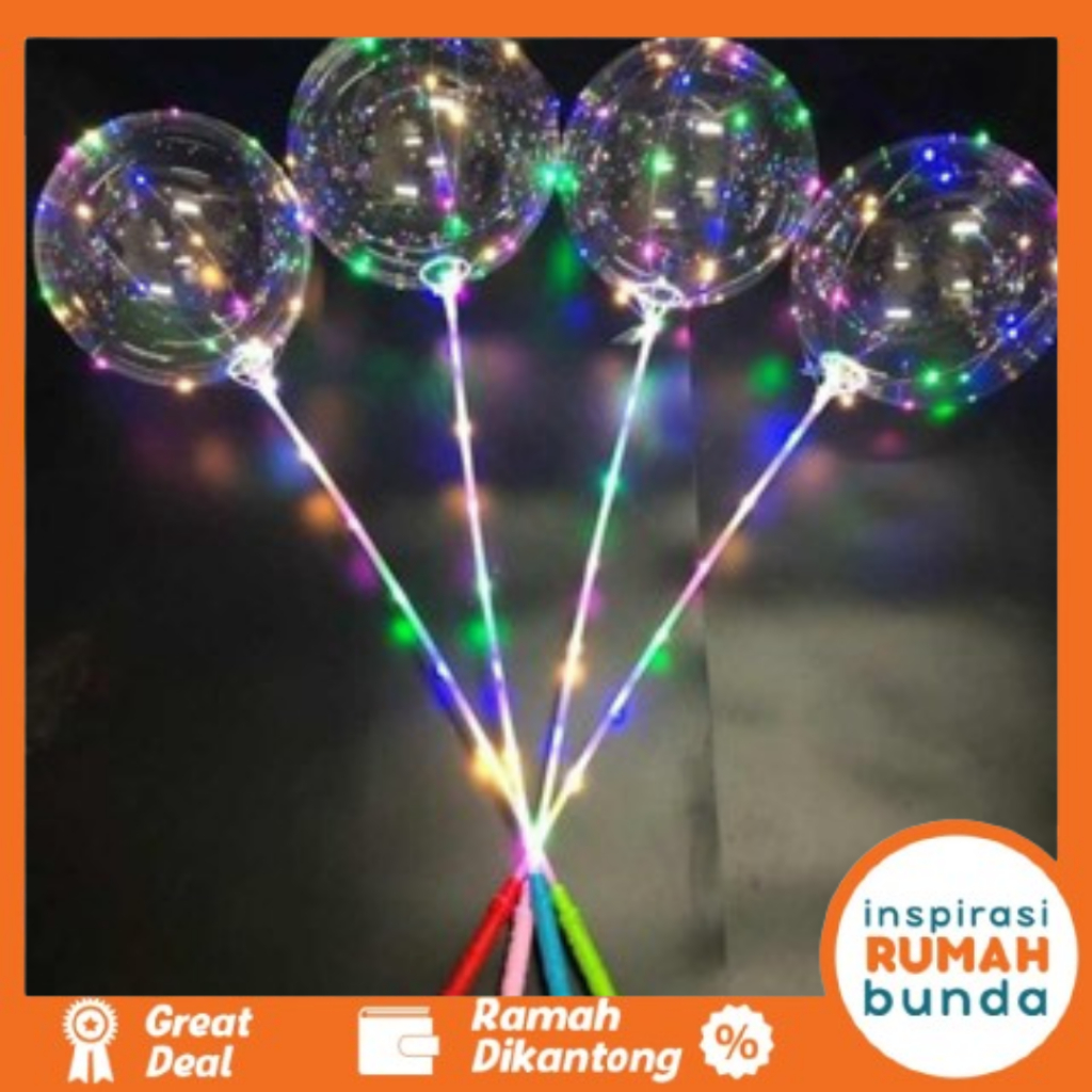 Jual Balon LED RGB LENGKAP Balon Led Nyala Kedap Kedip 3mode BOBO LED ...