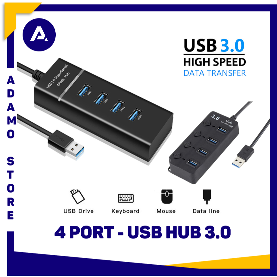 Jual USB HUB 3.0 Adapter High Speed 4 Ports 5Gbps | Shopee Indonesia