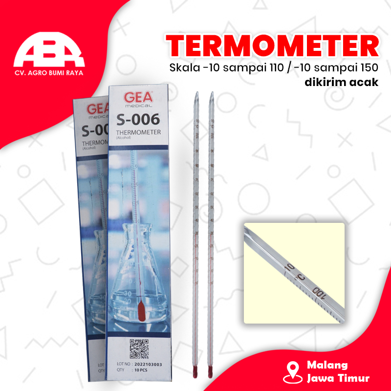 Jual Termometer air atau batang -10 s/d 110 merk GEA | Shopee Indonesia