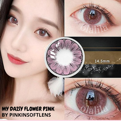 Jual COD SOFTLENS MY DAISY FLOWER PINK 14.5MM BY PINKIN NORMAL DAN ...