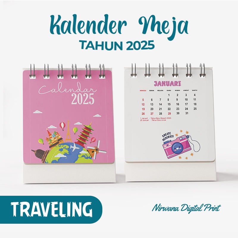 Jual KALENDER MEJA 2025 TRAVELLING DESIGN | Shopee Indonesia