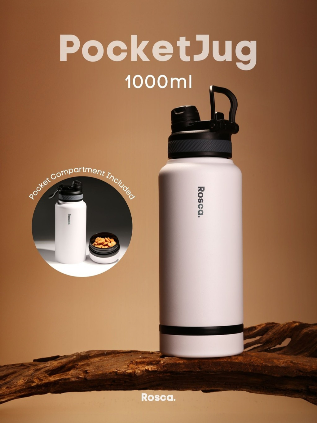 Jual Rosca PocketJug Tumbler Stainless 1 Liter Botol Minum 1 Liter ...