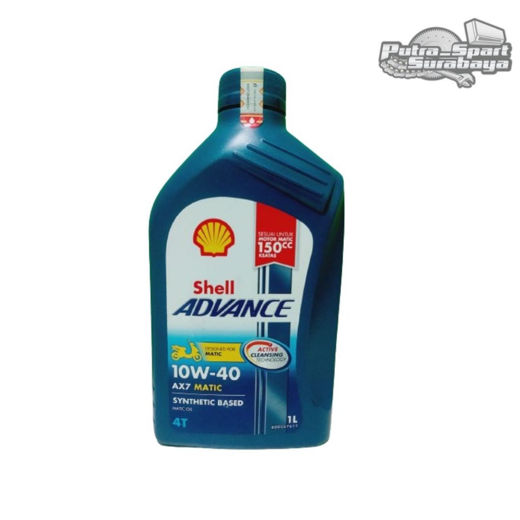Jual Oli Matic Shell Advance Biru AX7 Matic 10W-40 1 Liter | Shopee ...