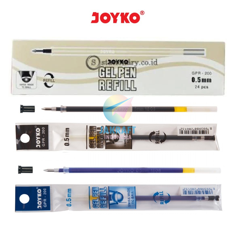 Jual (24 Pcs) GROSIR Refill Isi Ulang Segala Pulpen Gel Pen JOYKO GPR ...