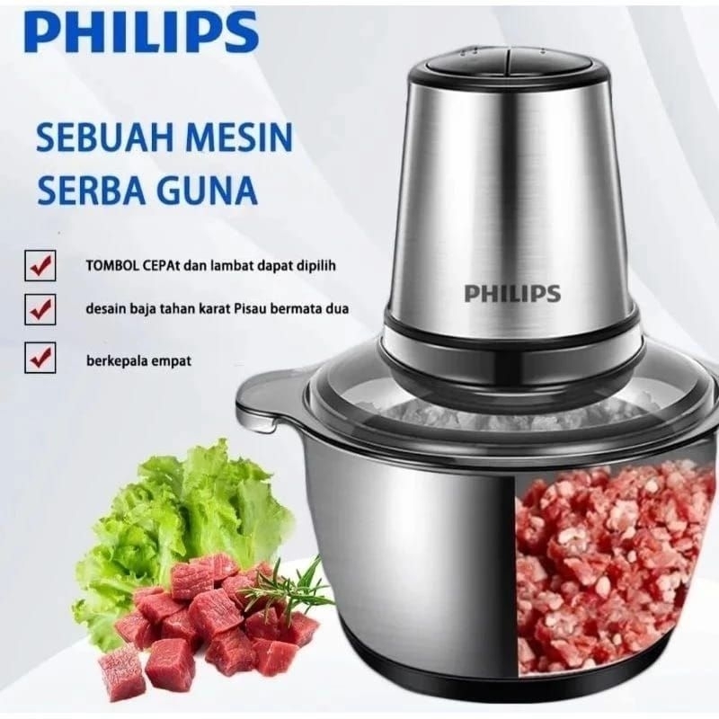 Jual coper Philipps pengiling daging food stanless kapasitas 2Lblender ...