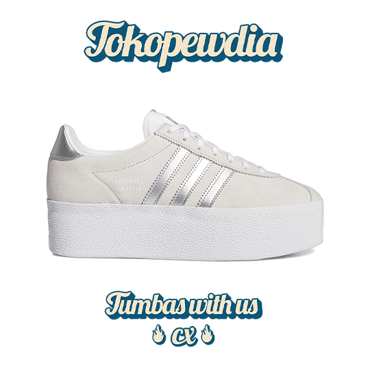 Jual Adidas Gazelle Up Cloud White Grey Silver (IH1291) | Shopee Indonesia