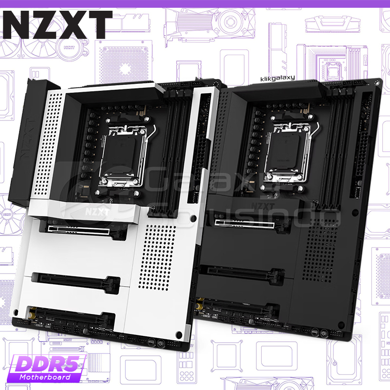 Jual NZXT N7 B650E Black WiFi AMD AM5 B650 DDR5 Motherboard - Black ...