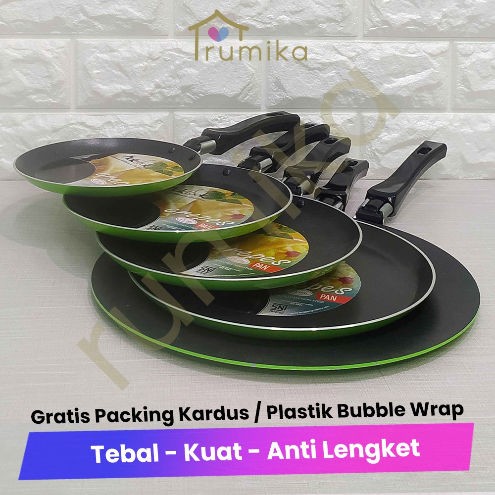 Jual Crepes Pan / Wajan Teflon Datar Gagang / Crepes Maker Kulit Lumpia ...