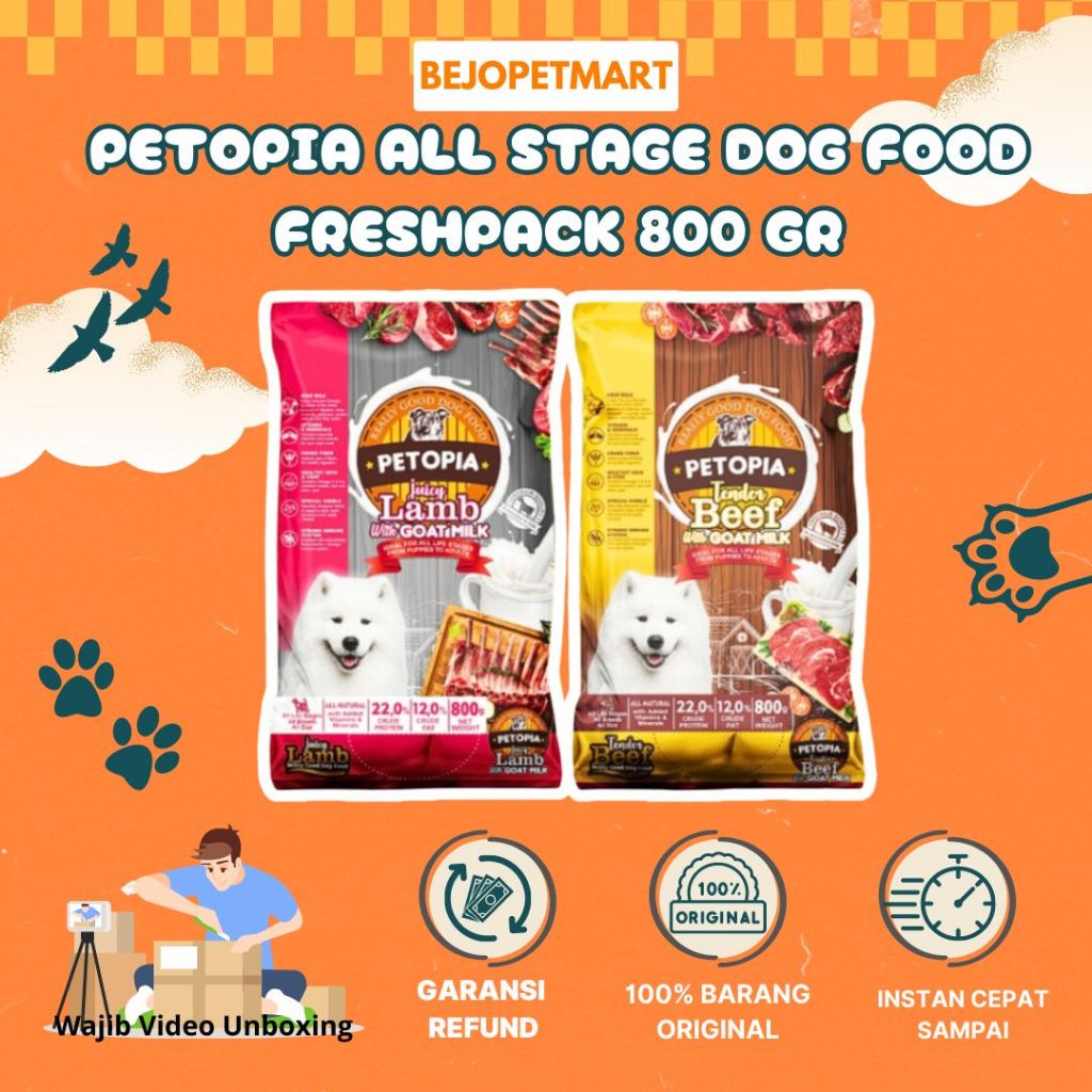 Jual Petopia DOG FOOD 800g All Life Stages / Makanan Kering untuk Hewan ...