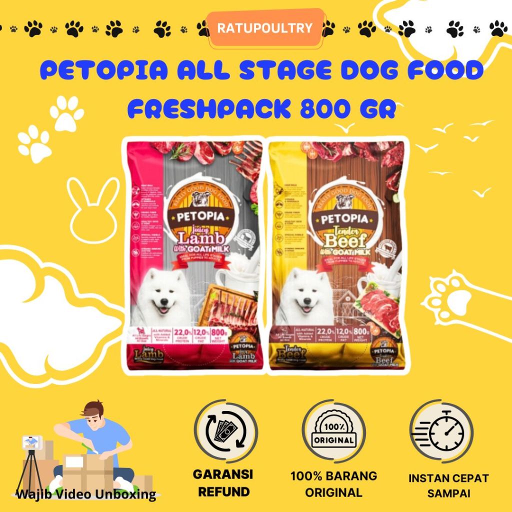 Jual Petopia DOG FOOD 800g All Life Stages / Makanan Kering untuk Hewan ...