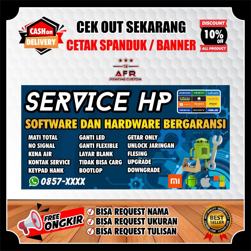 Jual Spanduk Banner Service Hp Android / Banner Jasa Toko Service ...