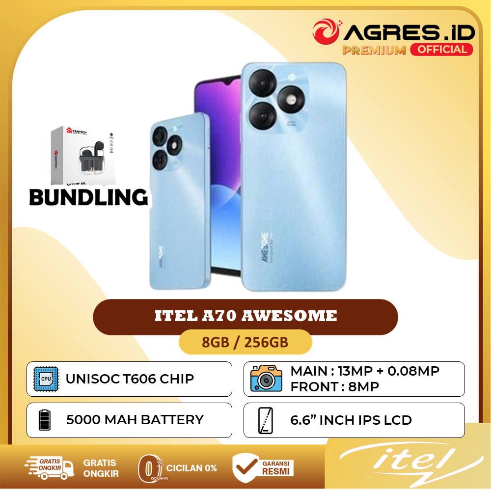 Jual ITEL A70 AWESOME 4GB/128GB 13MP Super HDR Cam 5000mAh Battery Octa-Core GARANSI RESMI ...