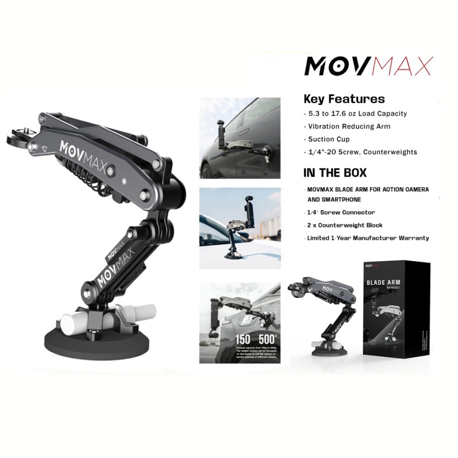 Jual MOVMAX Blade Arm for Pocket 3 Insta360 X4 GoPro Hero 12 Action ...