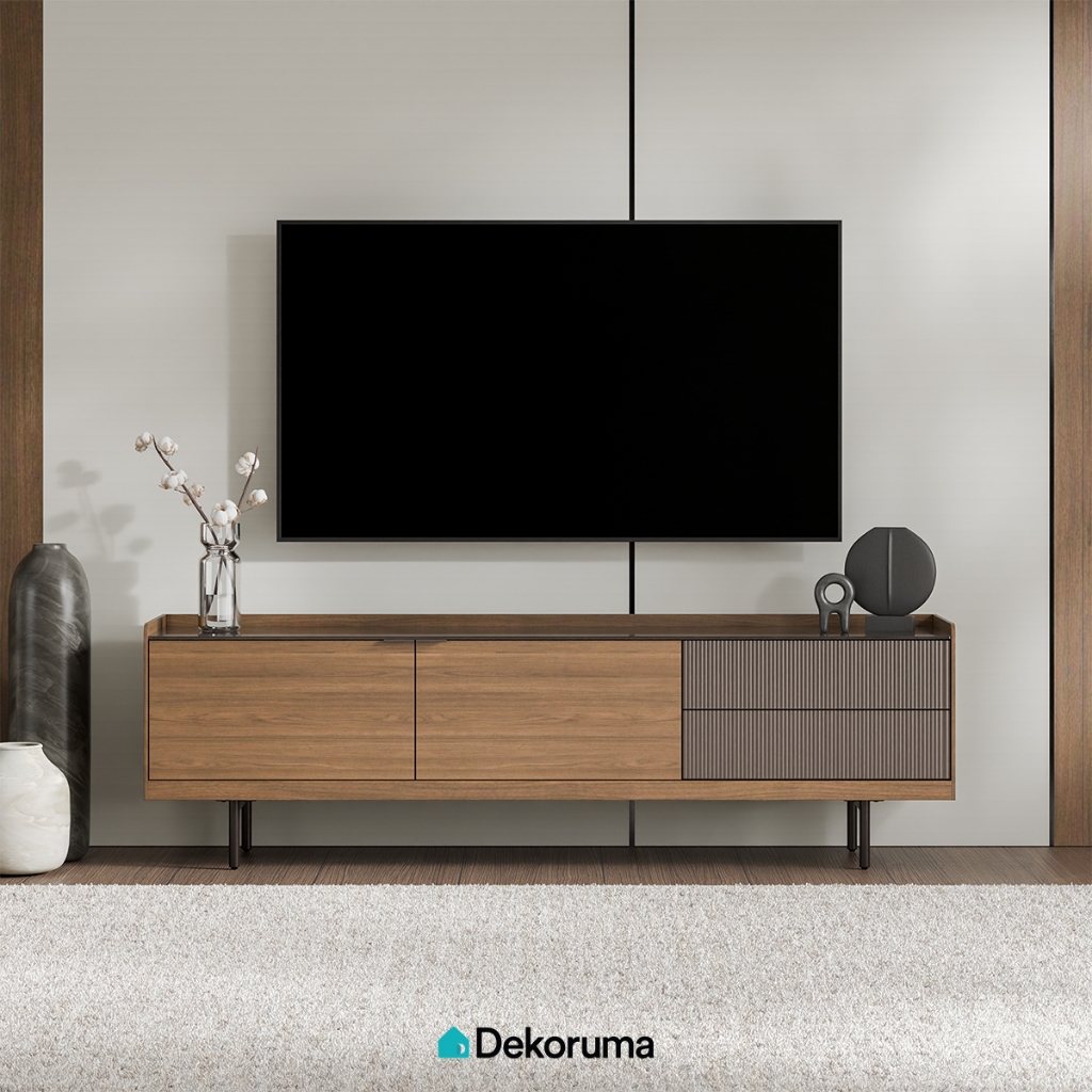 Jual Dekoruma Tenzo KINGO Meja TV / Lemari Rak TV | Shopee Indonesia