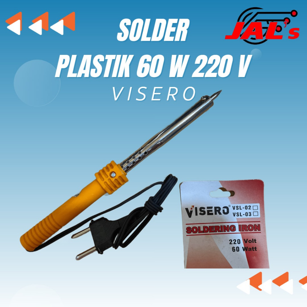 Jual Solder Listrik Gagang Plastik 60 W 200 V Original Visero | Shopee ...