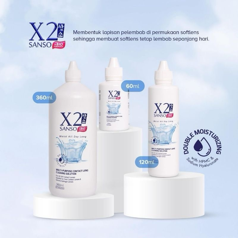 Jual CAIRAN PEMBERSIH SOFTLENS X2 SANSO BIO 60ml/120ml/360ml | Shopee Indonesia