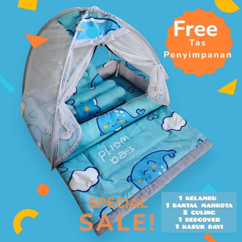 Jual KASUR BAYI PLUS BEDCOVER /KASUR BAYI KELAMBU/KASUR BAYI MURAH ...