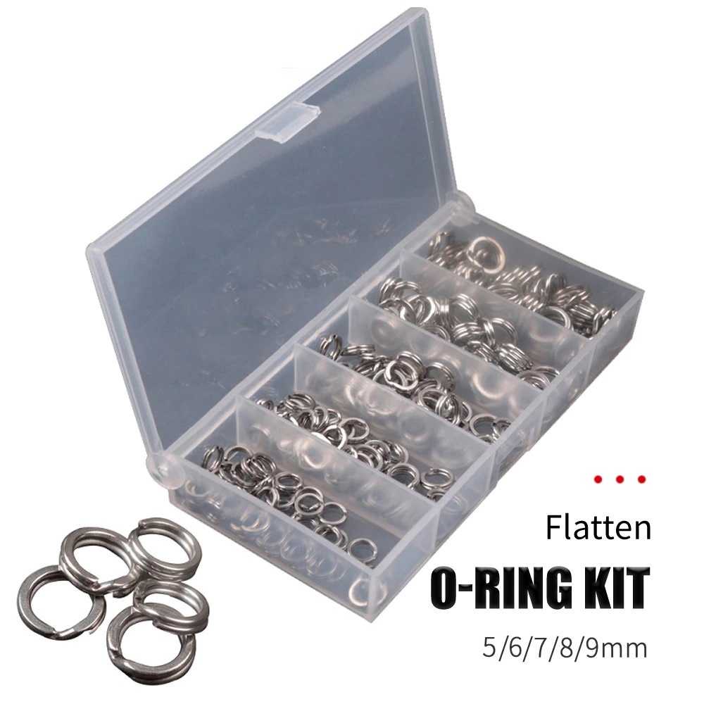 Jual Split Ring Stainless Steel 5 Size isi 200Pcs | Shopee Indonesia