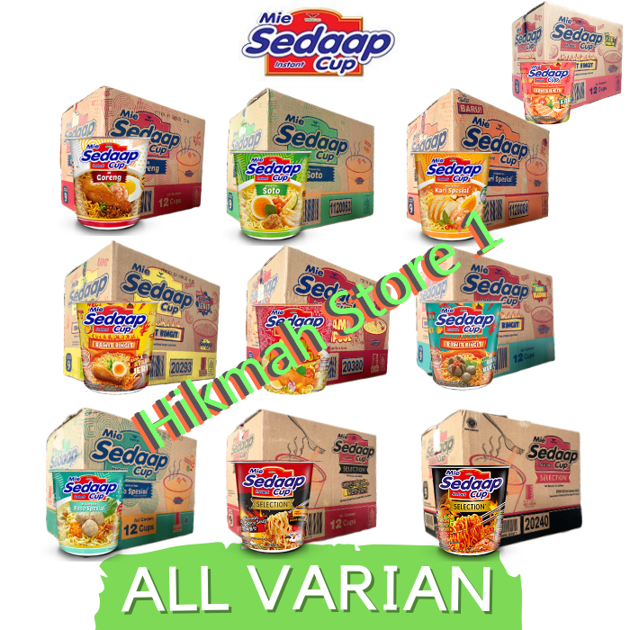 Jual 1 DUS Mie Sedaap Cup All Varian Rasa Isi 12 pcs | Shopee Indonesia