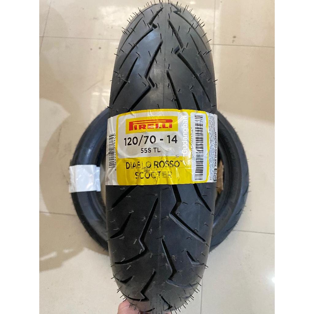 Jual (RING 14) 120 70 14 DIABLO ROSSO SCOOTER PIRELLI PRODUKSI 2025 Ban Motor MATIC TUBELESS ...