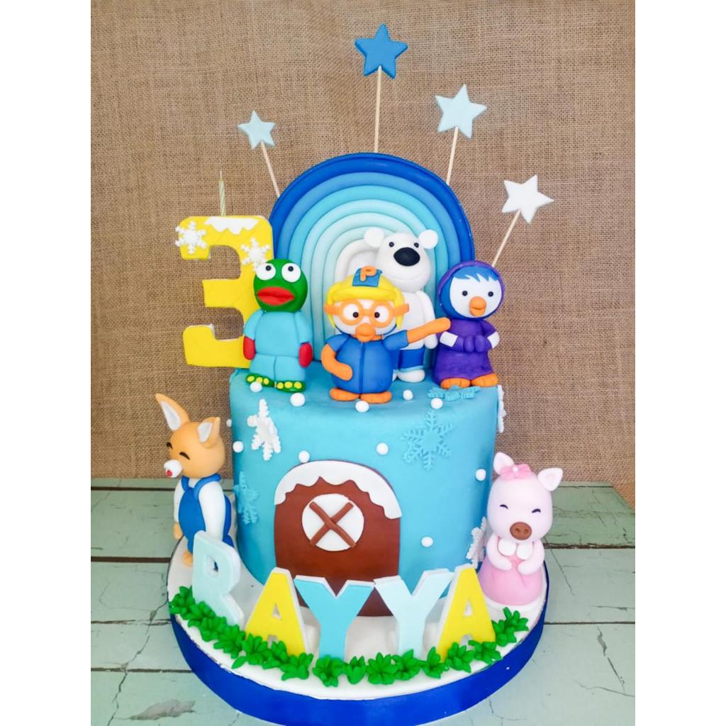 Jual Kue Ulang Tahun/Birthday Cake/Kue Ultah Tema Pororo/Kue Birthday Jakarta | Shopee Indonesia