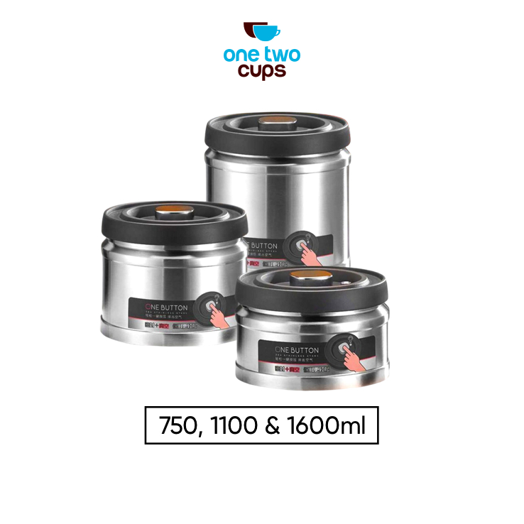 Jual One Two Cups Toples Biji Kopi Kedap Udara Vacuum Sealed Stainless ...