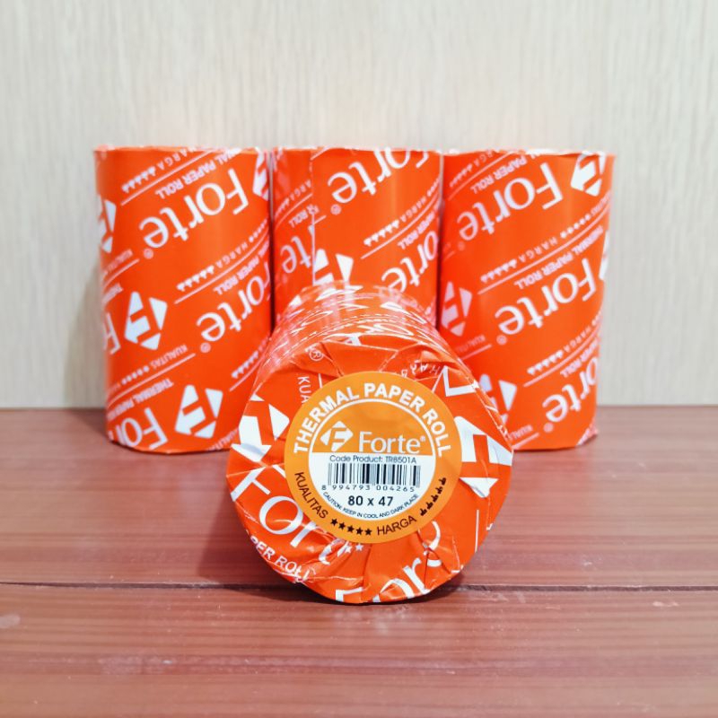 Jual KERTAS THERMAL FORTE / KERTAS KASIR 80x47mm yg | Shopee Indonesia