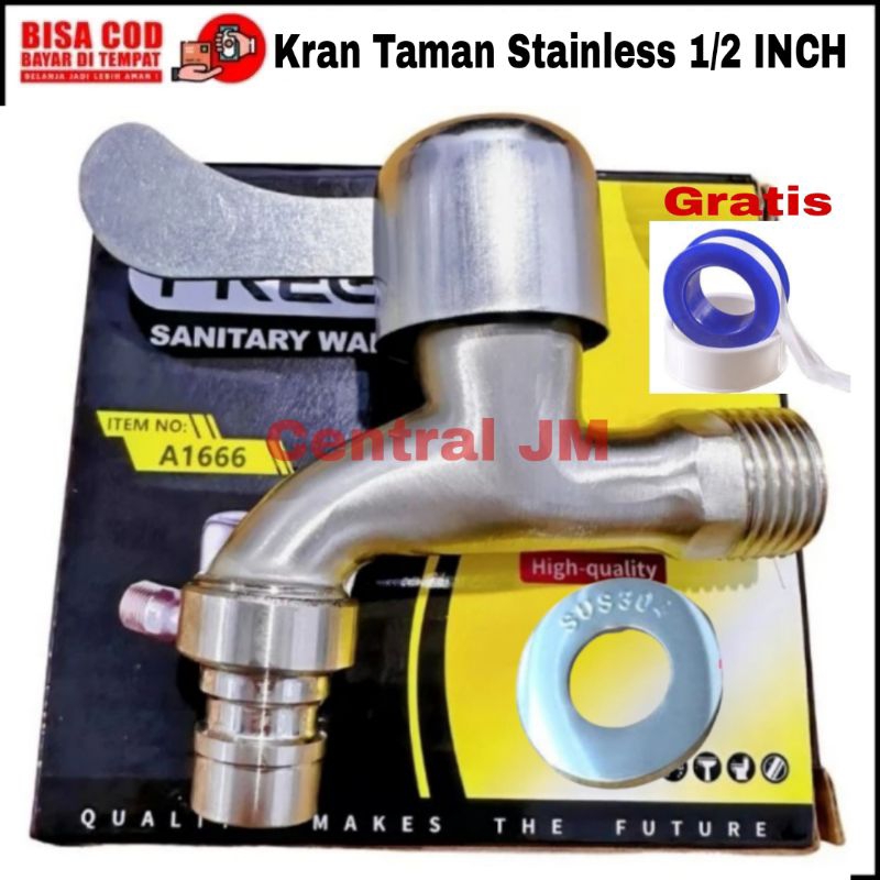 Jual PROMO Kran Air Stainless Taman Model Kuping - Keran Air Sainles ...