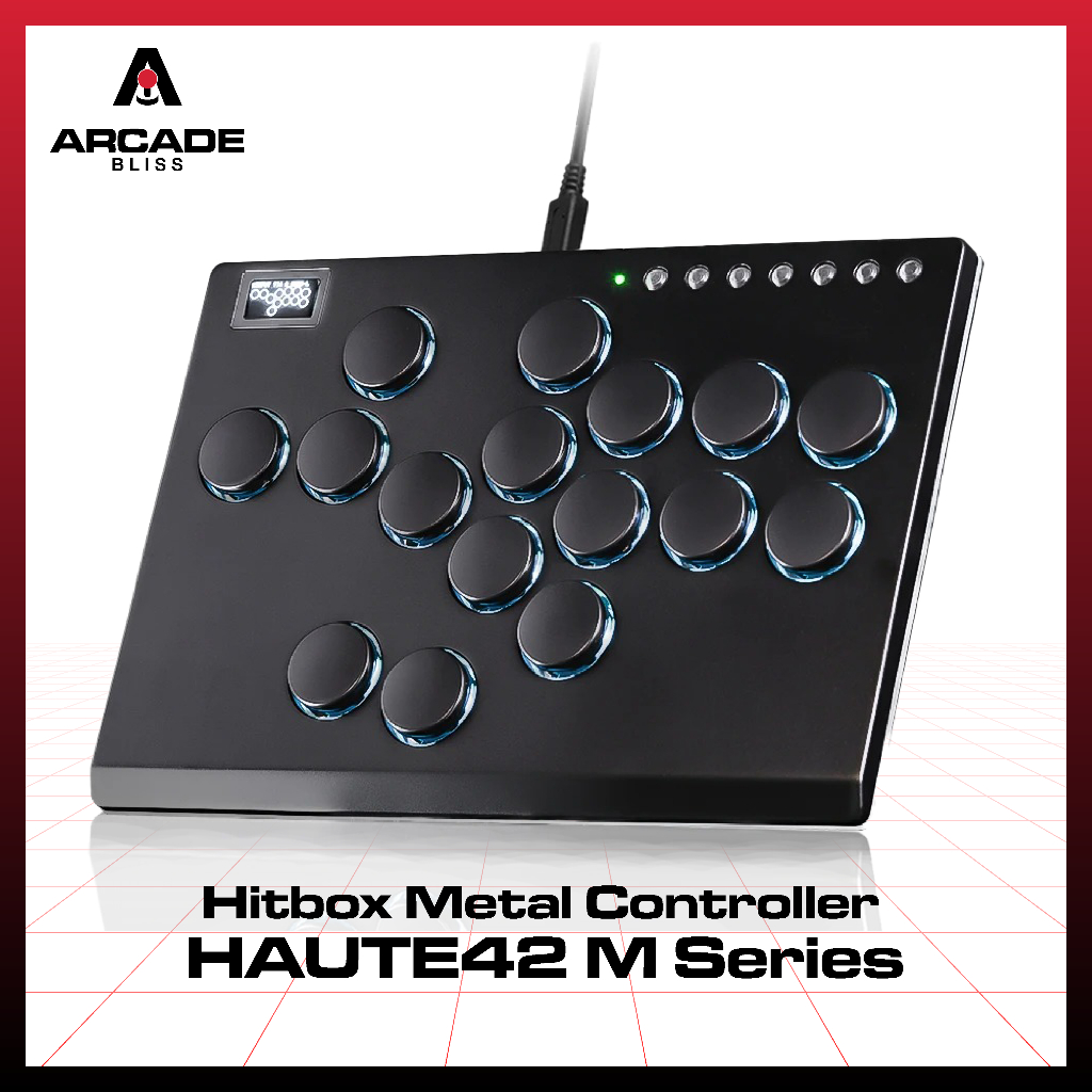 Jual Haute42 M13 M16 M Series Metal Mini Hitbox Arcade Fight Stick ...