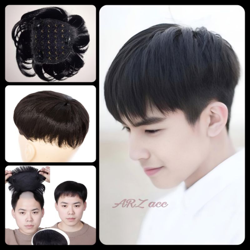 Jual Toupee Botak Pria / Wig Toupee Penutup Botak | Shopee Indonesia