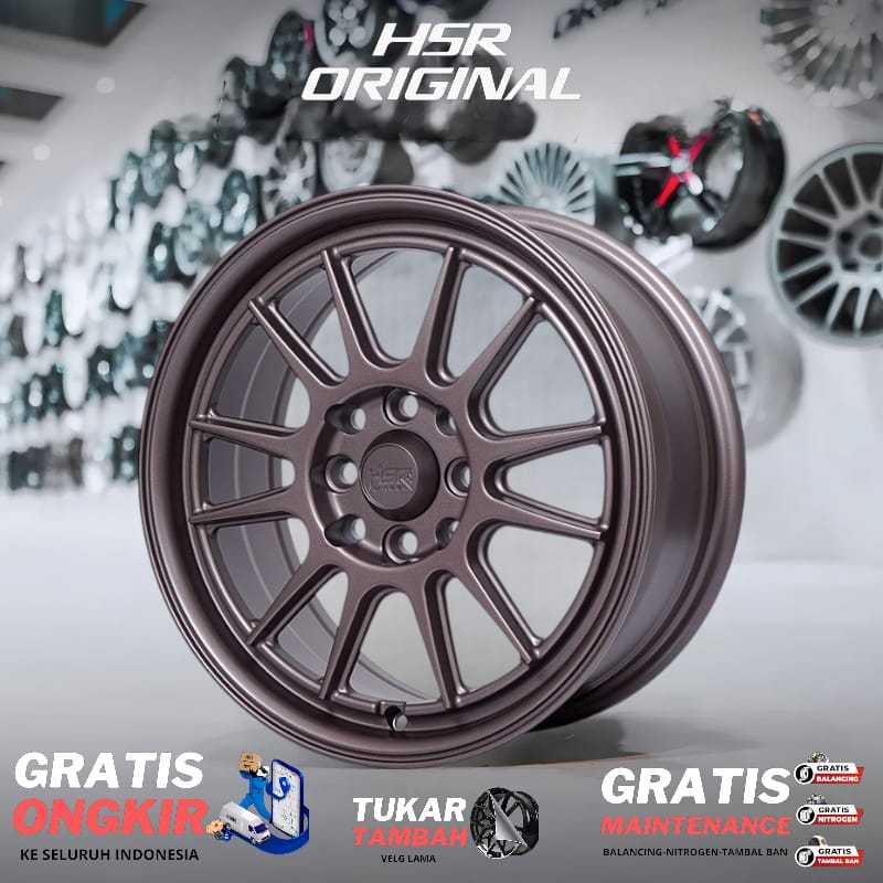 Jual Velg Racing Mobil Ring 15 Lubang Baut 4X100 dan 4X114,3 Original HSR Type ENDE | Shopee ...