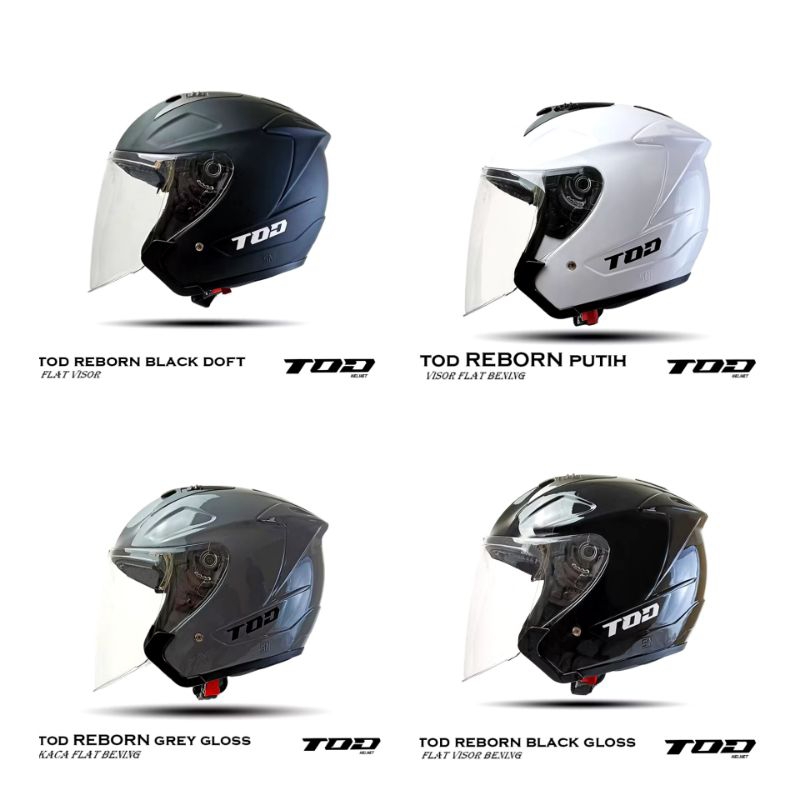 Jual HELM DEWASA TOD REBORN HALF FACE PRIA WANITA SNI ORIGINAL | Shopee ...