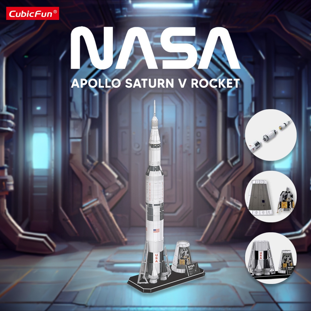Jual Cubicfun NASA Apollo Saturn V Rocket - 3D Puzzle Pesawat Luar ...