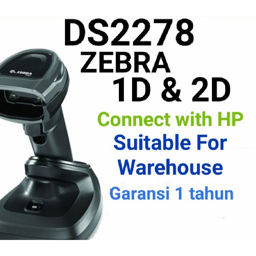 Jual Zebra Barcode Scanner DS2278 Wireless Bluetooth 1D, 2D QR Code ...