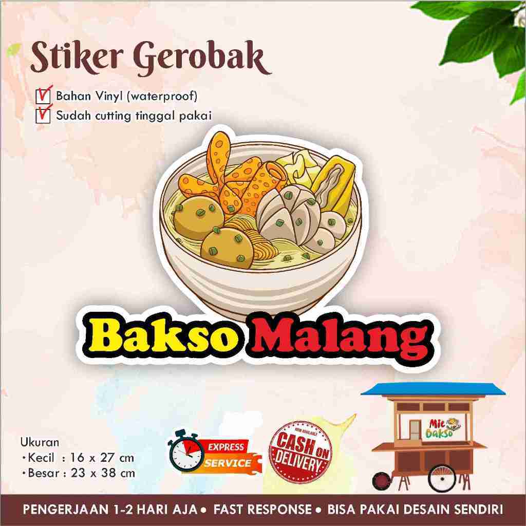 Jual STIKER KACA GEROBAK VINYL BASO MALANG / LABEL MAKANAN | Shopee ...