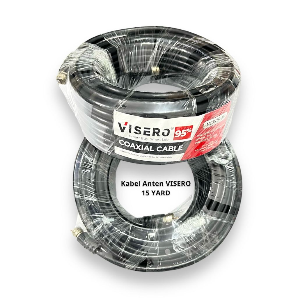 Jual KABEL ANTENA TV DIGITAL 20 METER VISERO / KABEL ANTENA 5C 20 METER + JACK KONEKTOR | Shopee ...