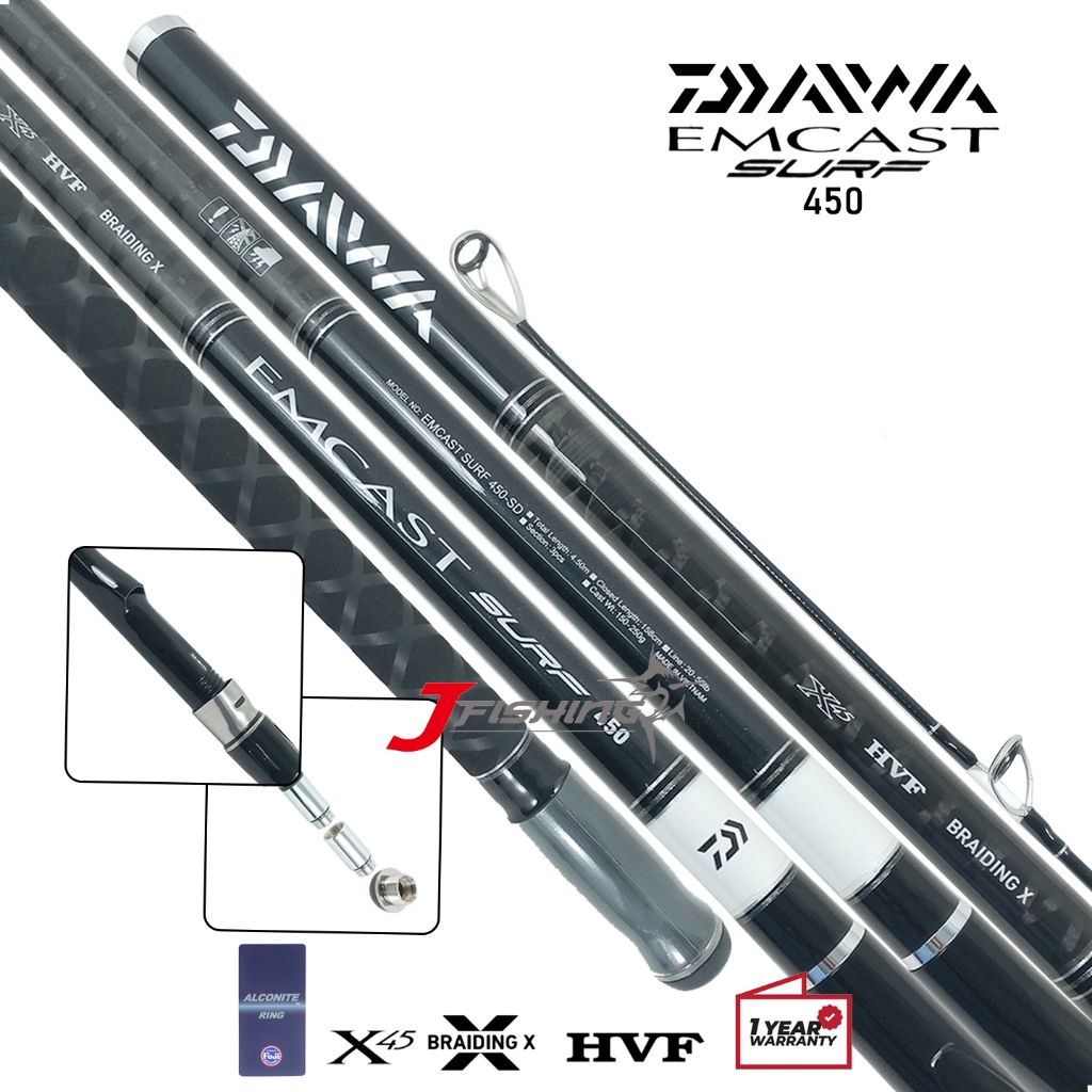 Jual Joran DAIWA EMCAST SURF | 425 450 | Surfcasting Pasiran | Sambung 3 | Resmi | Shopee Indonesia
