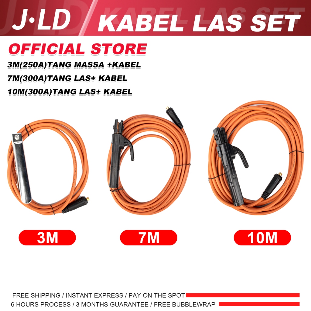 Jual JLD Kabel Las Set 300A Stang Las Kabel Mesin Las Listrik 10 Meter ...