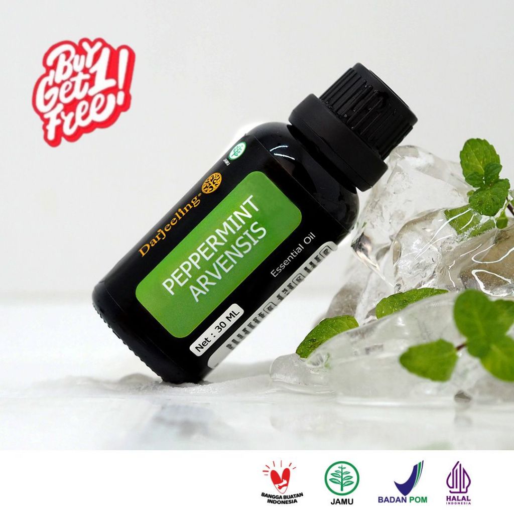 Jual Buy 1 get 1 Free - 30ml Peppermint Arvensis Pure Essential Oil / Minyak Mint Aromaterapi ...
