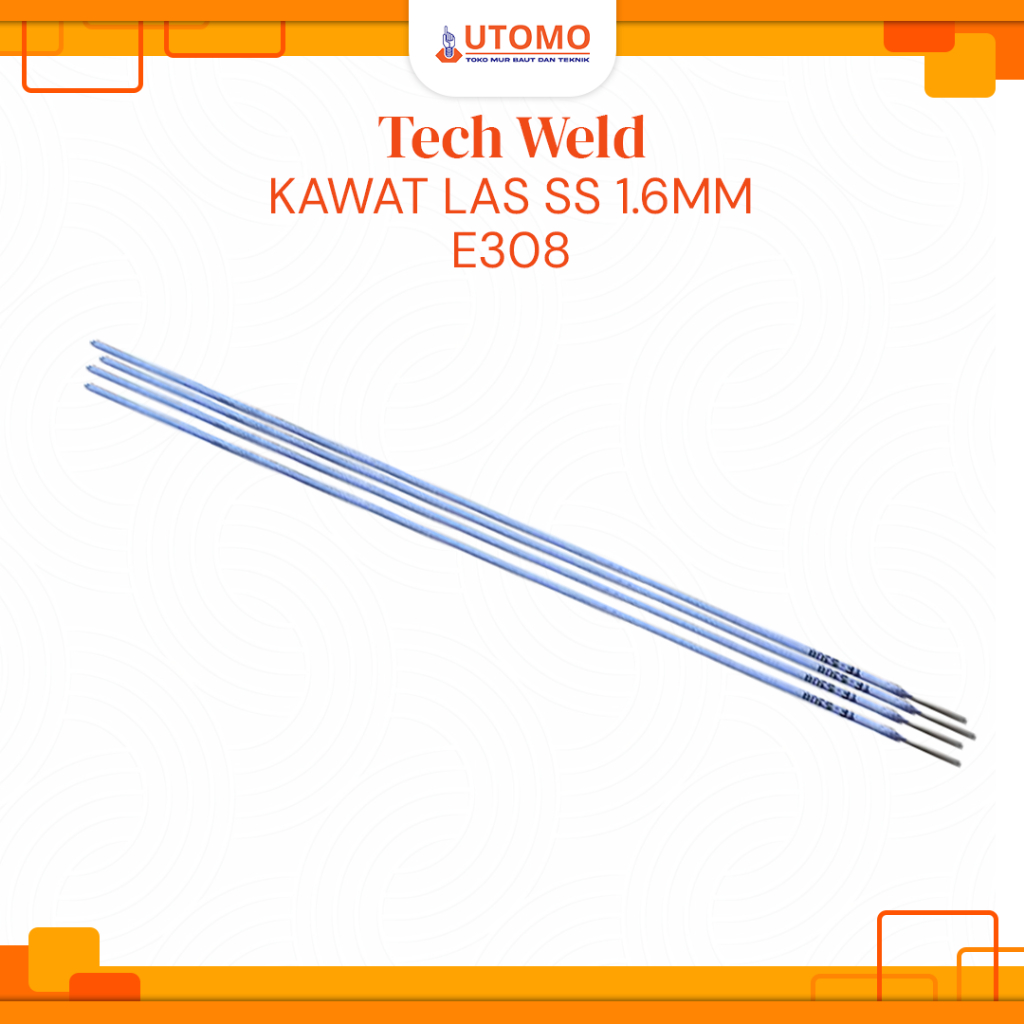 Jual TECHWELD 1.6MM Kawat las Stainless 37 PCS (1/4 KG) Techweld ...