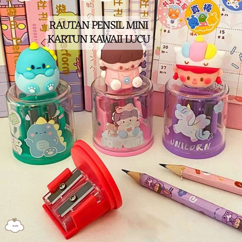 Jual RAUTAN PENSIL 2 LUBANG KARAKTER 3D MOTIF LUCU/ CUTE ...
