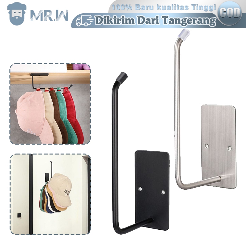 Jual Rak Topi Dinding Tempel Stainless Steel Hat Rack Gantungan Topi ...