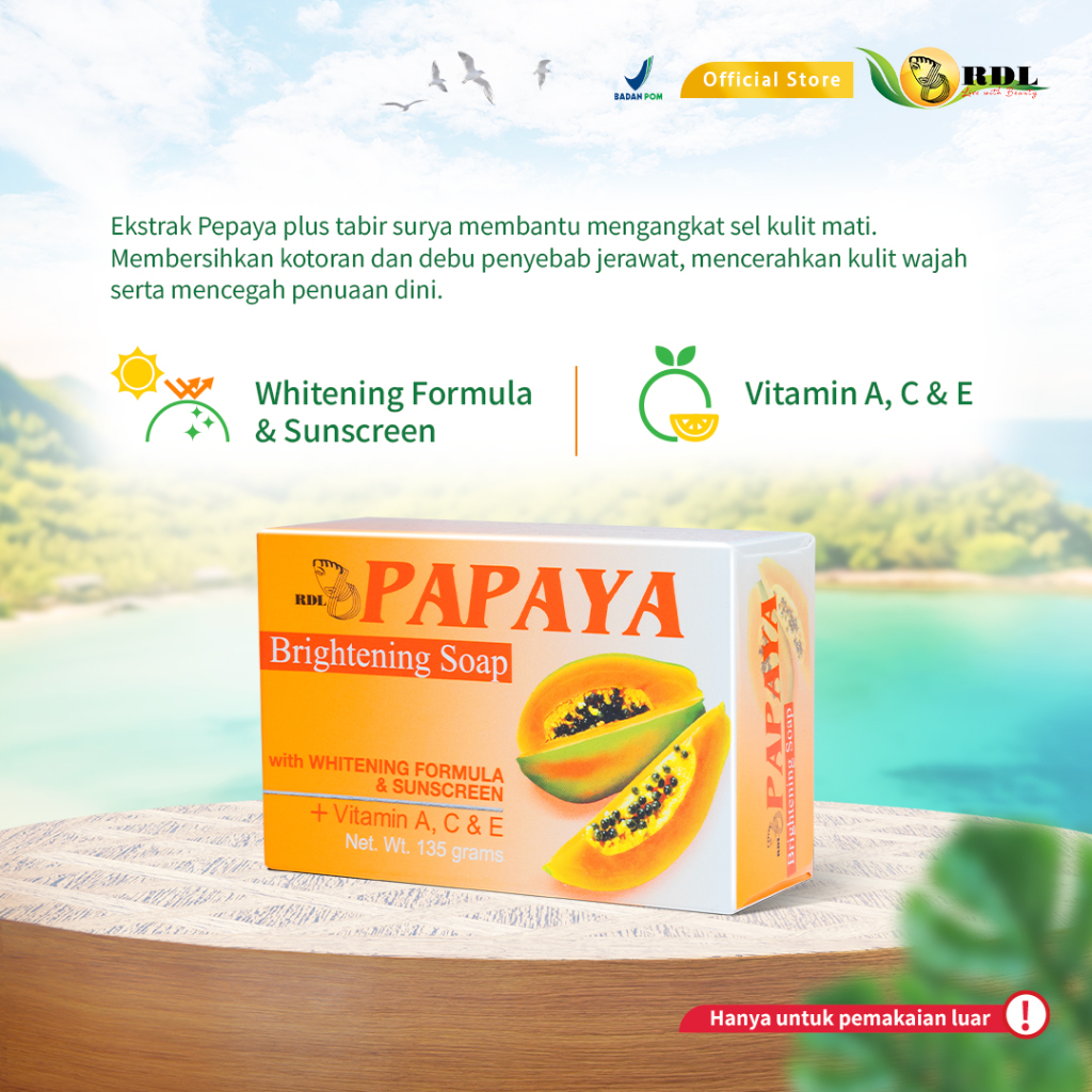 Jual 3PCS Sabun Pepaya RDL Original 100% BPOM Papaya Soap Terbukti ...