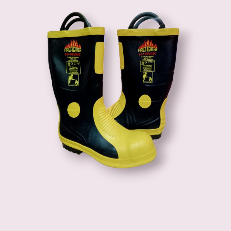 Jual Sepatu Boot Pemadam Kebakaran HARVIK Anti Api Original | Shopee ...