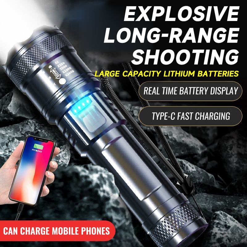 Jual Senter LED Super Terang 10000 Lumens Jarak Jauh Ringan Tahan Air ...